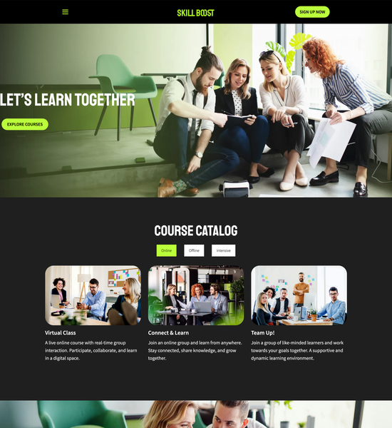 Group courses Website Template
