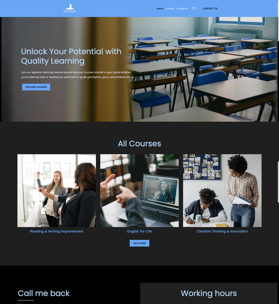 Education center Website Template