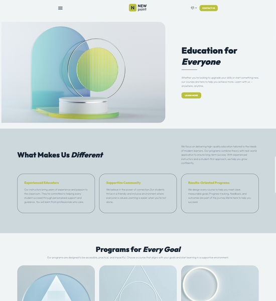 Education center Website Template