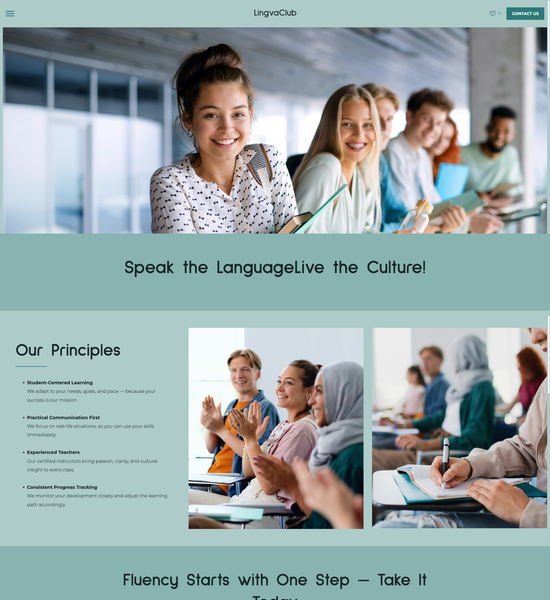 Language school Website Template