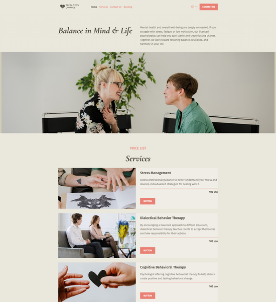 Psychologist Website Template