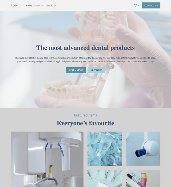 Dental products store Website Template