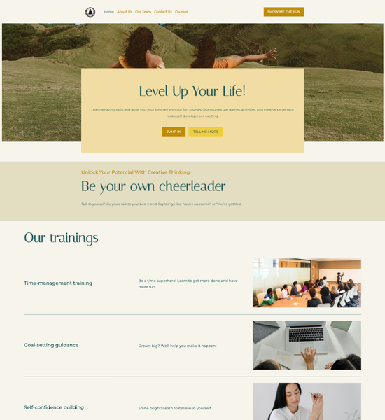 Self-development courses Website Template