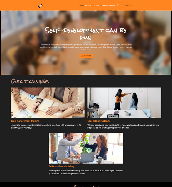 Self-development courses Website Template